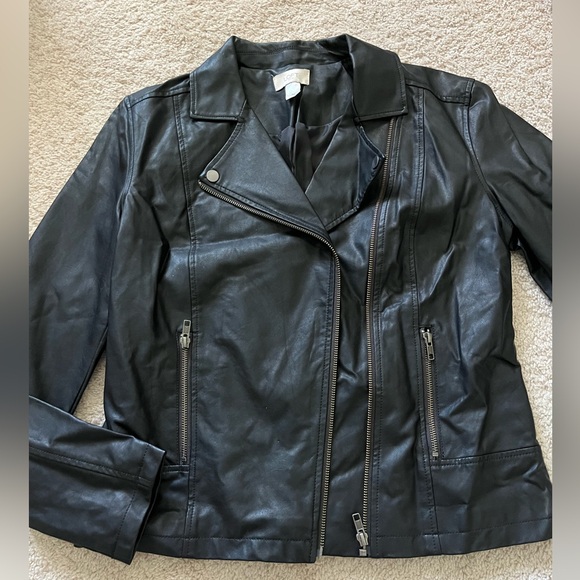 LOFT | Jackets & Coats | New Loft Outlet Faux Leather Moto Jacket ...